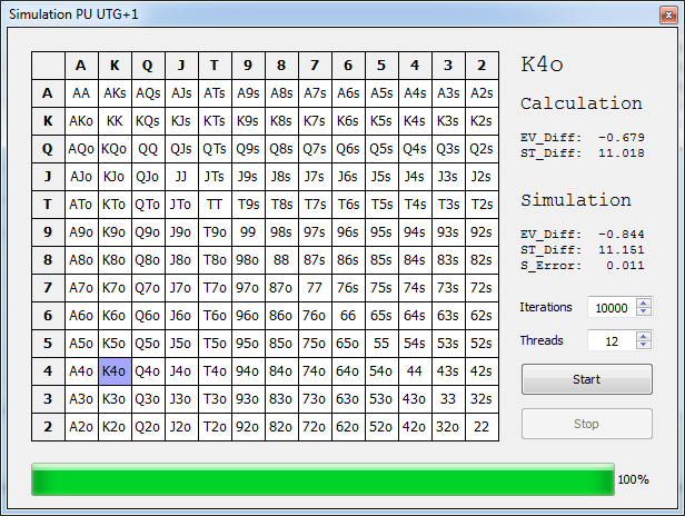Simple Nash покерная программа-калькулятор для определения действия ...